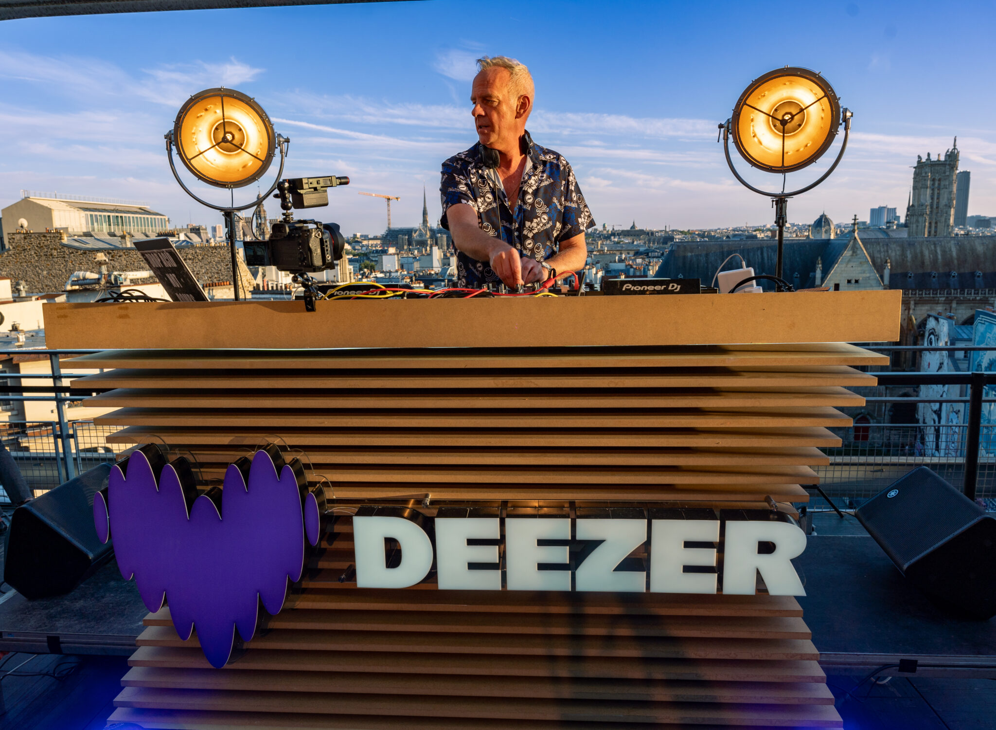 Deezer Rooftop Sessions: Icon Fatboy Slim performed an exclusive gig at Centre Pompidou in Paris ...